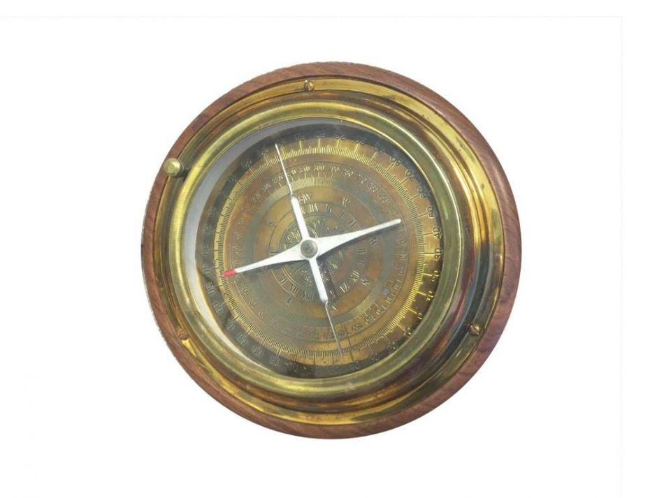 [Pack Of 2] Rustic Brass Directional Desktop Compass 6"" - Walmart.com