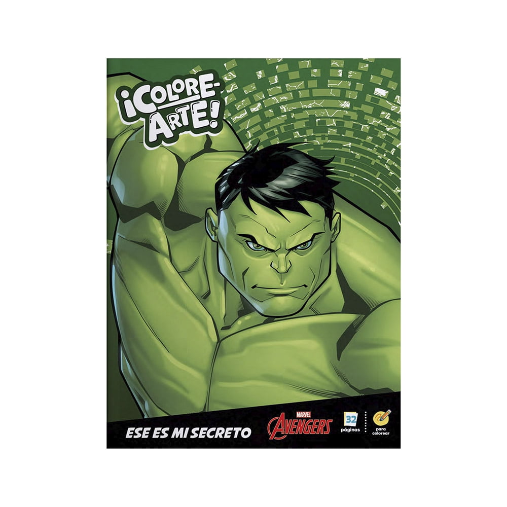 ¡Colore-arte! Libro para Colorear Marvel Avengers Hulk versión 1 32 ...