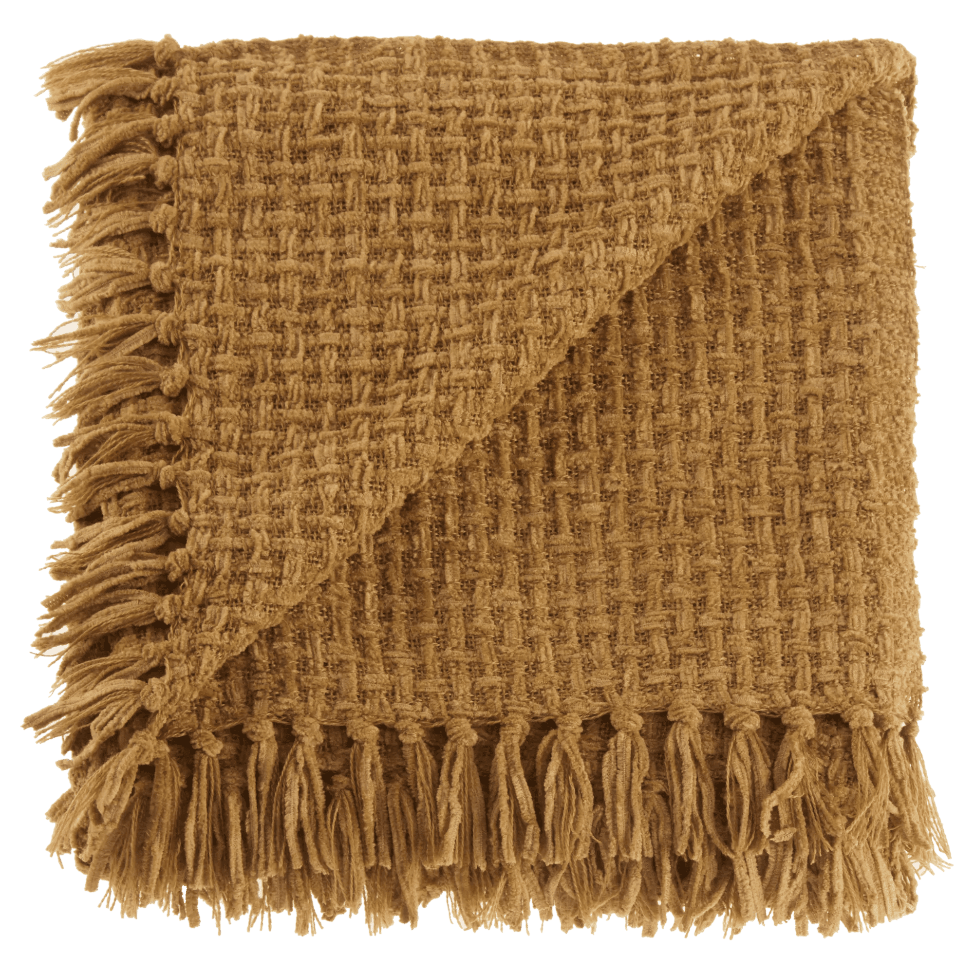Click here for Bouclair Ochre Basic Chenille Knit Throw 50x60 In... prices