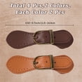 1 Set 4Pcs 2 Colors Leather Toggle Buckles for Bag Sweater Jacket Coat ...