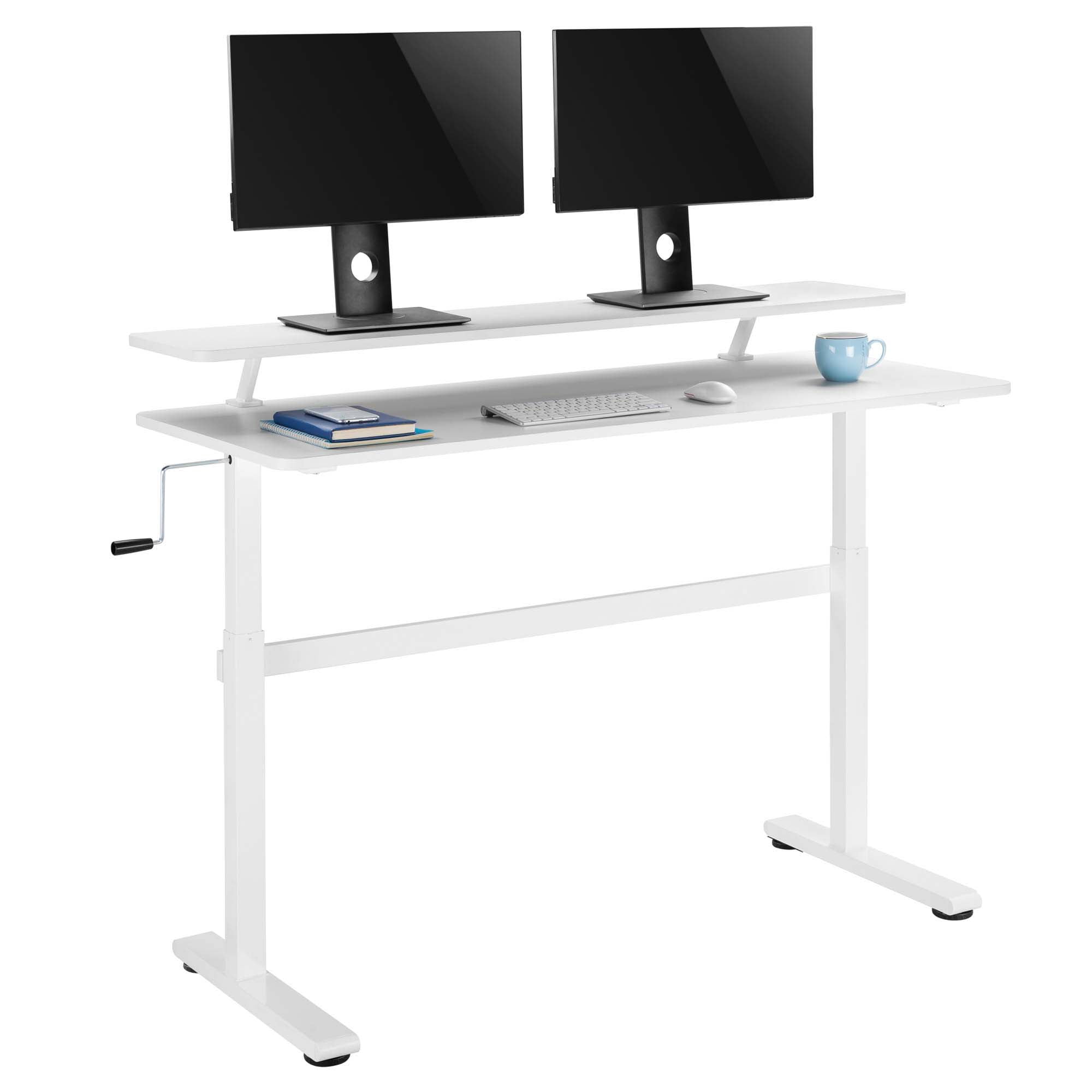 Stand Steady Tranzendesk 55 Inch Standing Desk With Clamp On Shelf Stand Steady Tranzendesk 55 Inch Standing Desk With Clamp On Shelf