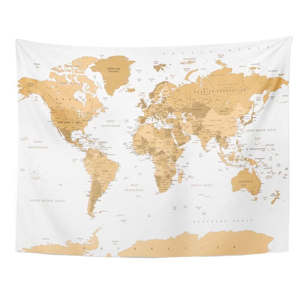 World Map With Countries Outlined