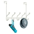 mDesign Metal Over Door Hanging Storage Organizer Rack, 10 Hooks ...