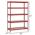 Muscle Rack 48"W x 24"D x 72"H 5-Tier Steel Shelving; 2,500 lbs. Total ...