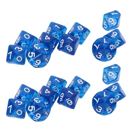 Digital Dice, Clear Numbers Transparent Plastic Multifaceted Dice For ...