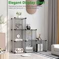 Grey 6-Cube Modular Plastic Shelf Unit for Bedroom Living Room Office ...