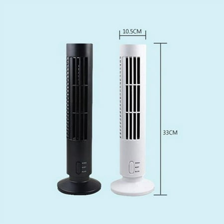 USB Vertical Bladeless Fan Mini Air Conditioner Fan Desk Cooling Fan ...
