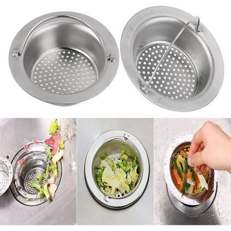 2 pieces set of stainless steel drainage sieve, large pouring sieve ...