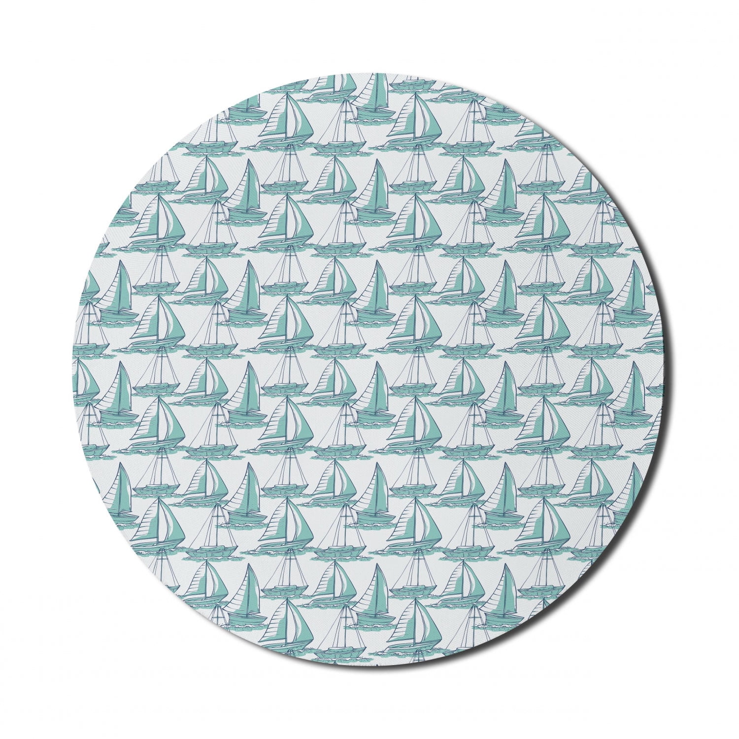 Marine Mouse Pad for Computers, Continuous Nautical Themed Pattern of ...