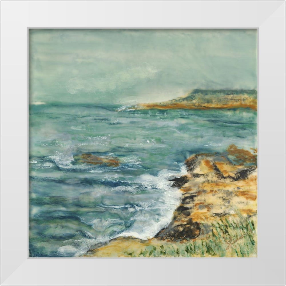 Shanti, Shima 20x20 White Modern Wood Framed Museum Art Print Titled ...