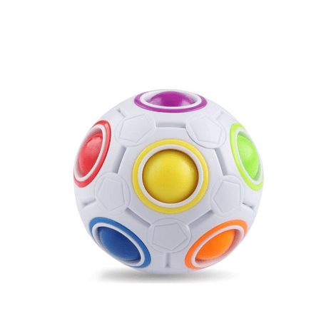 Rainbow Puzzle Ball with Pouch Color-Matching Puzzle Game Fidget Toy ...