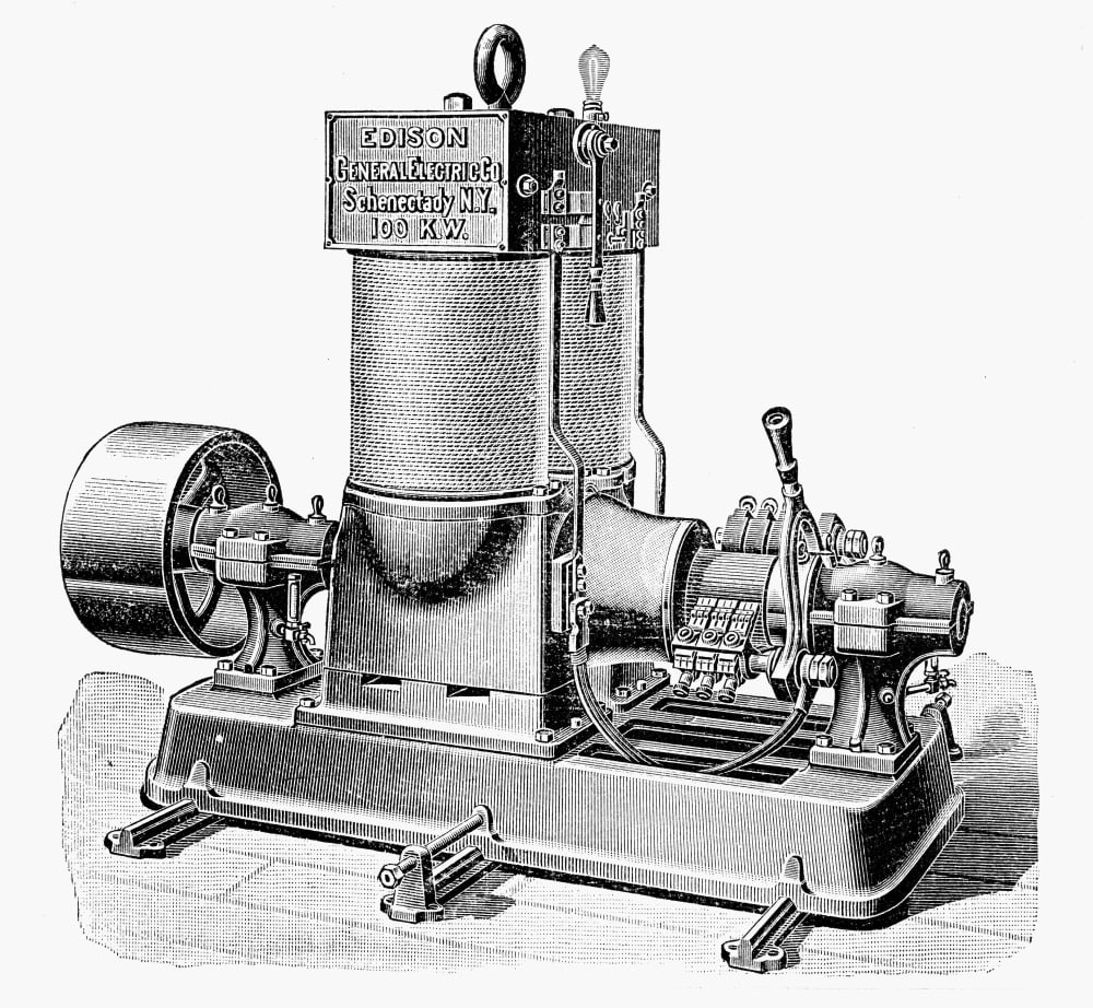 Edison Motor C1890 Nelectric Motor Built By American Inventor Thomas ...