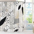 Abstract Dots Shapes Shower Curtain, Artistic Expression Visual Texture ...