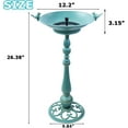 26.6" H Solar Bird Bath, Cast Iron Bird Bath and Solar Fountain ...