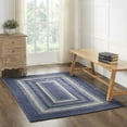 VHC Brands Great Falls Blue Rug Hall Runner with PVC Pad, Jute Blend ...