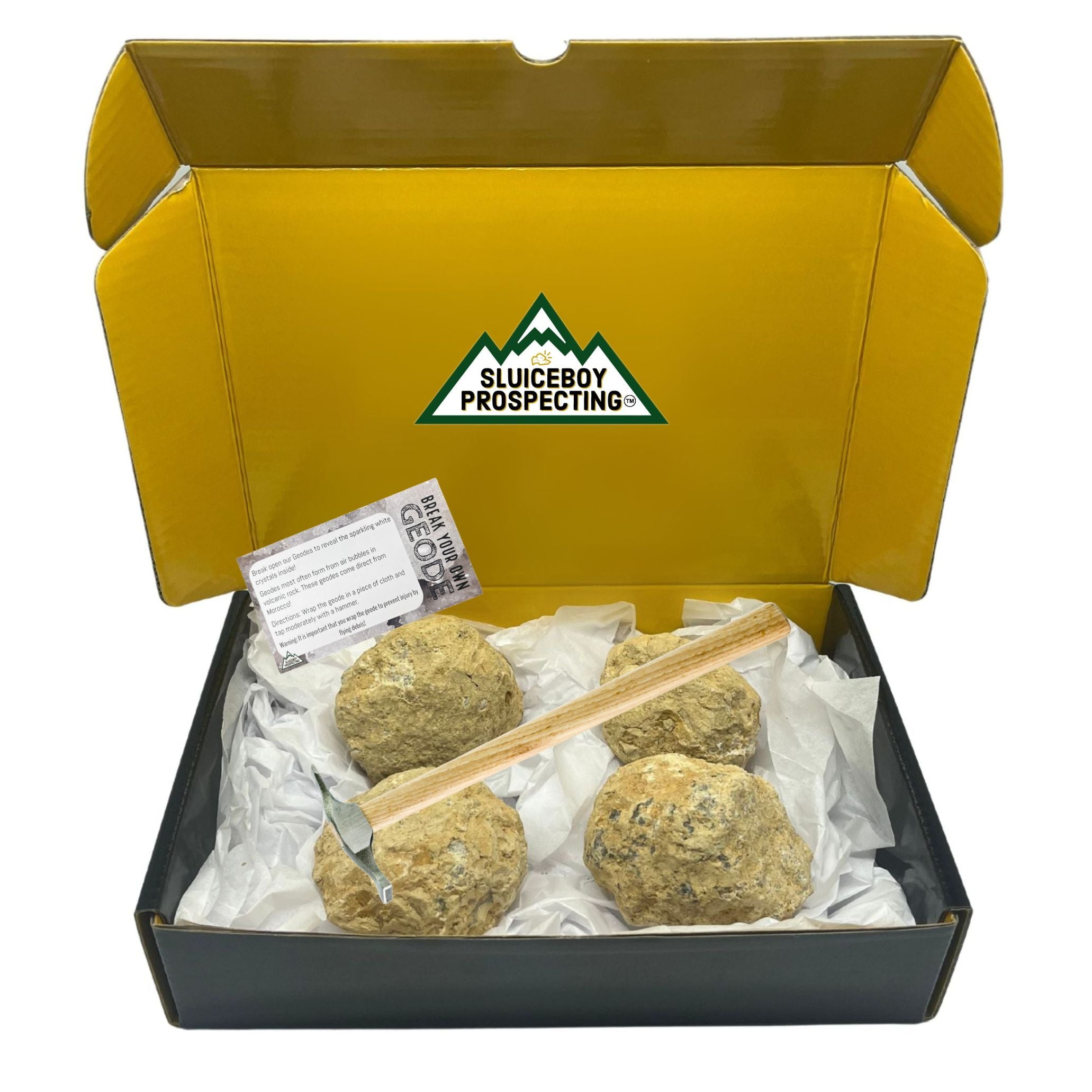 Break Your Own Geodes! BOX SET WITH HAMMER | Raw, Uncut Crystal Geode ...