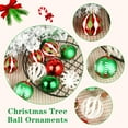 30ct 2.36" Shatterproof Christmas Tree Ornaments - Red, Green, Gold ...
