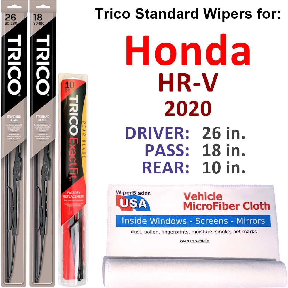 2020 Honda HR-V Wiper Blades (Set of 3) w/Rear Wiper - Walmart.com
