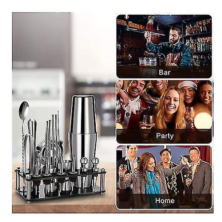 Boston Cocktail Shaker Set 20-piece Bartender Kit For Home Bar Drink ...