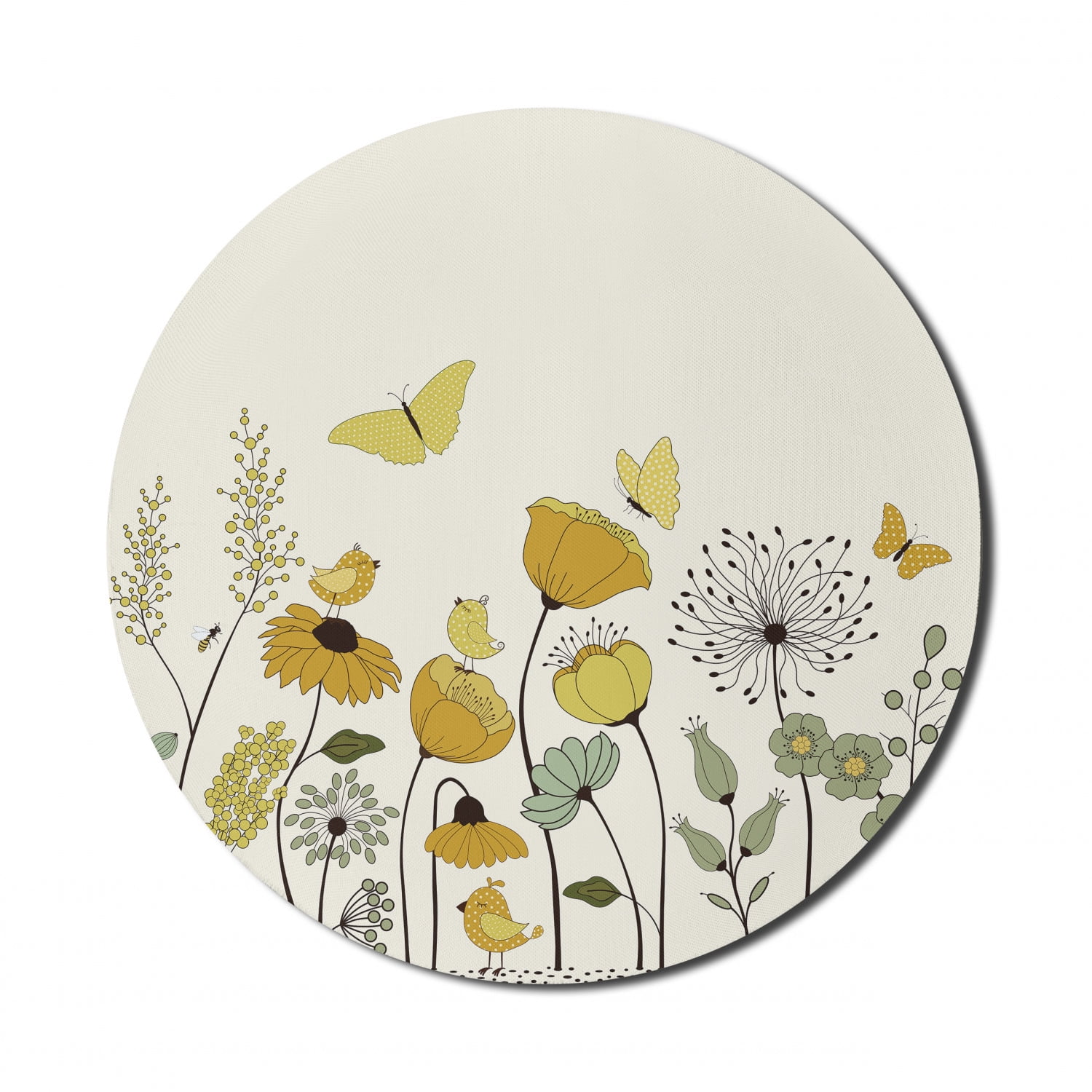 Spring Mouse Pad for Computers, Polka Dot Winged Butterflies Flying ...