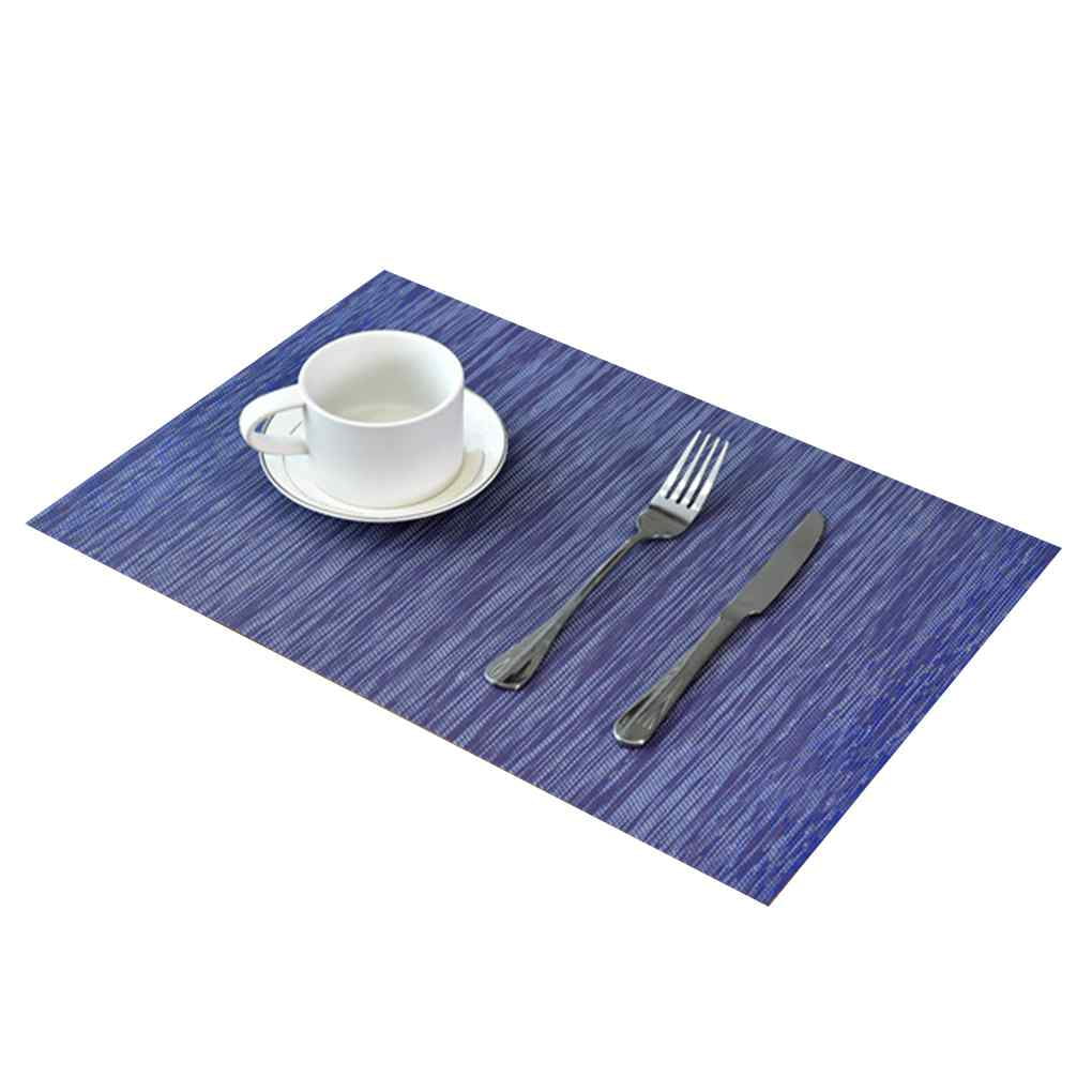 PVC Simple Style Western Food Table Mat Thermal Insulation Placemat ...