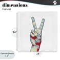 Stupell Industries Pop Style Peace Gesture Canvas Wall Art, design by ...
