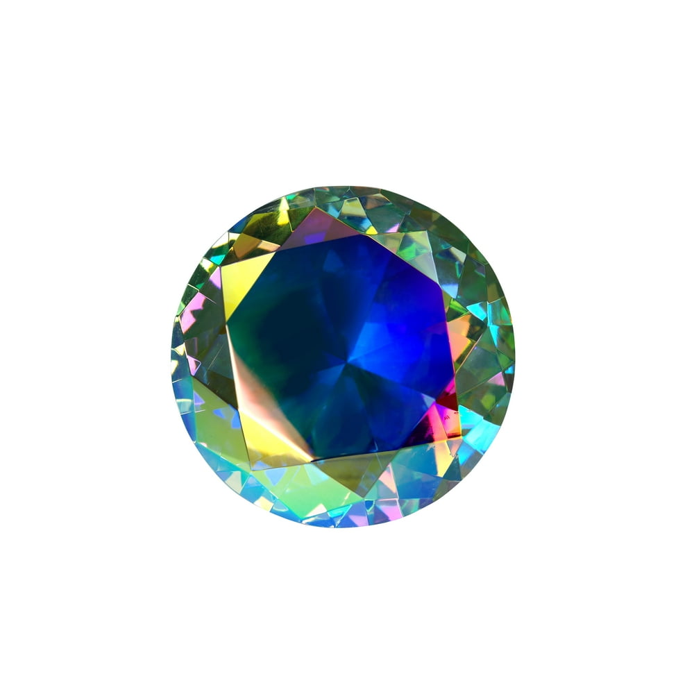 Tripact 100 mm Translucent Rainbow Diamond Shaped Jewel Crystal ...