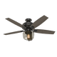Hunter Bennett 52" Ceiling Fan with LED Light and Remote Control, Matte ...