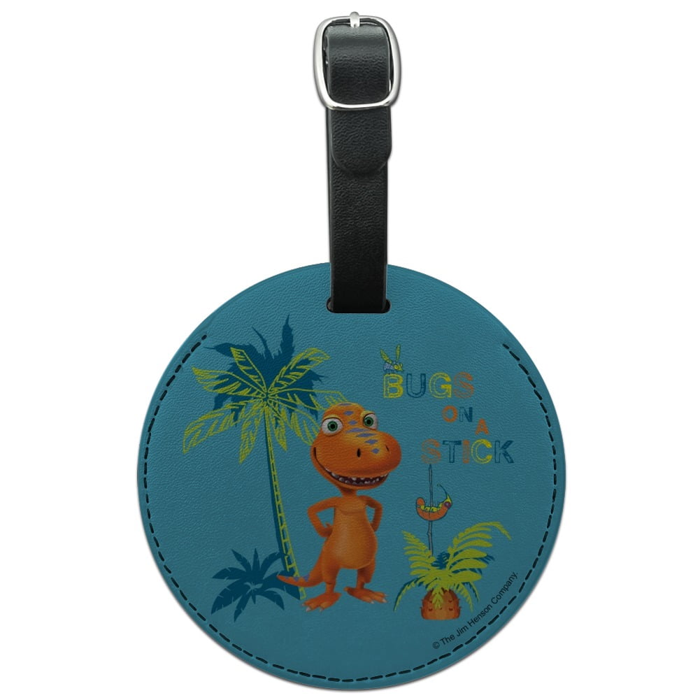 Dinosaur Train Bugs on a Stick Buddy T-Rex Round Leather Luggage Card ...