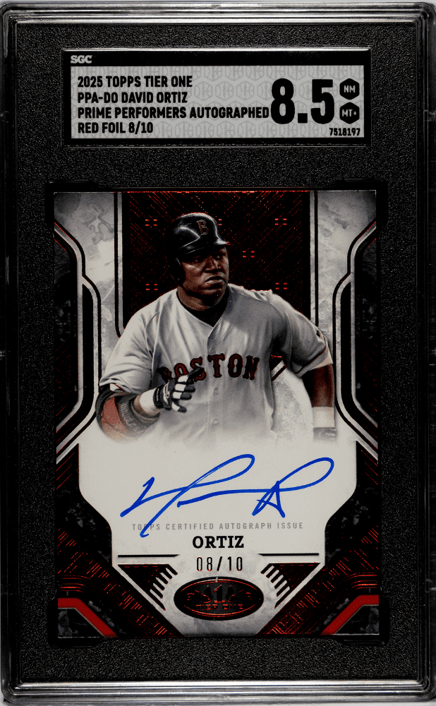 2025 Topps Tier One David Ortiz #PPA-DO Prime Performers Autograph Red ...