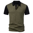 Daiosportswear Men'S Gym Tight Polo Tshirts Short Sleeve Shirts Block ...