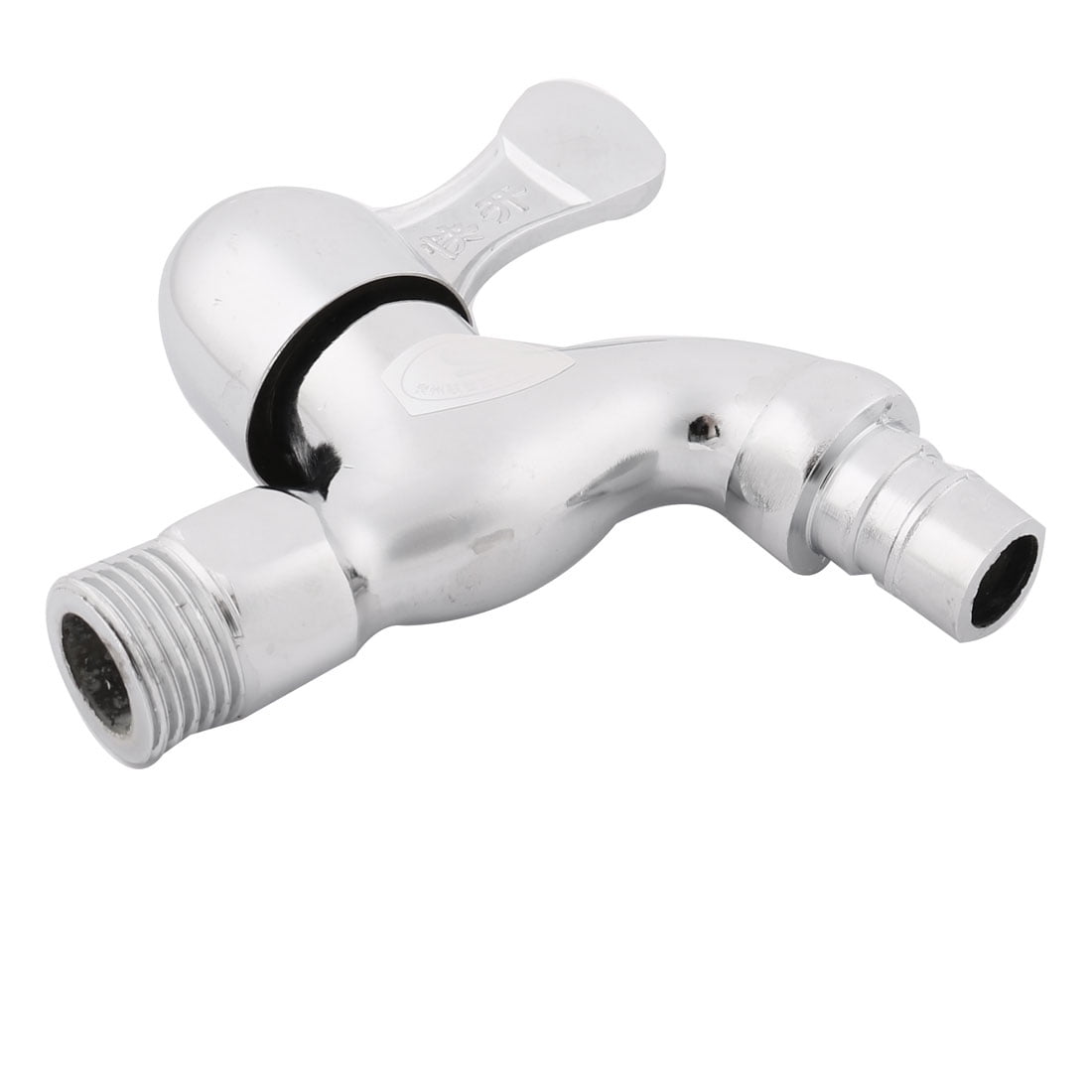 Home Kitchen Bathroom 1/2BSP Male Threaded Water Faucet Tap Silver Tone ...