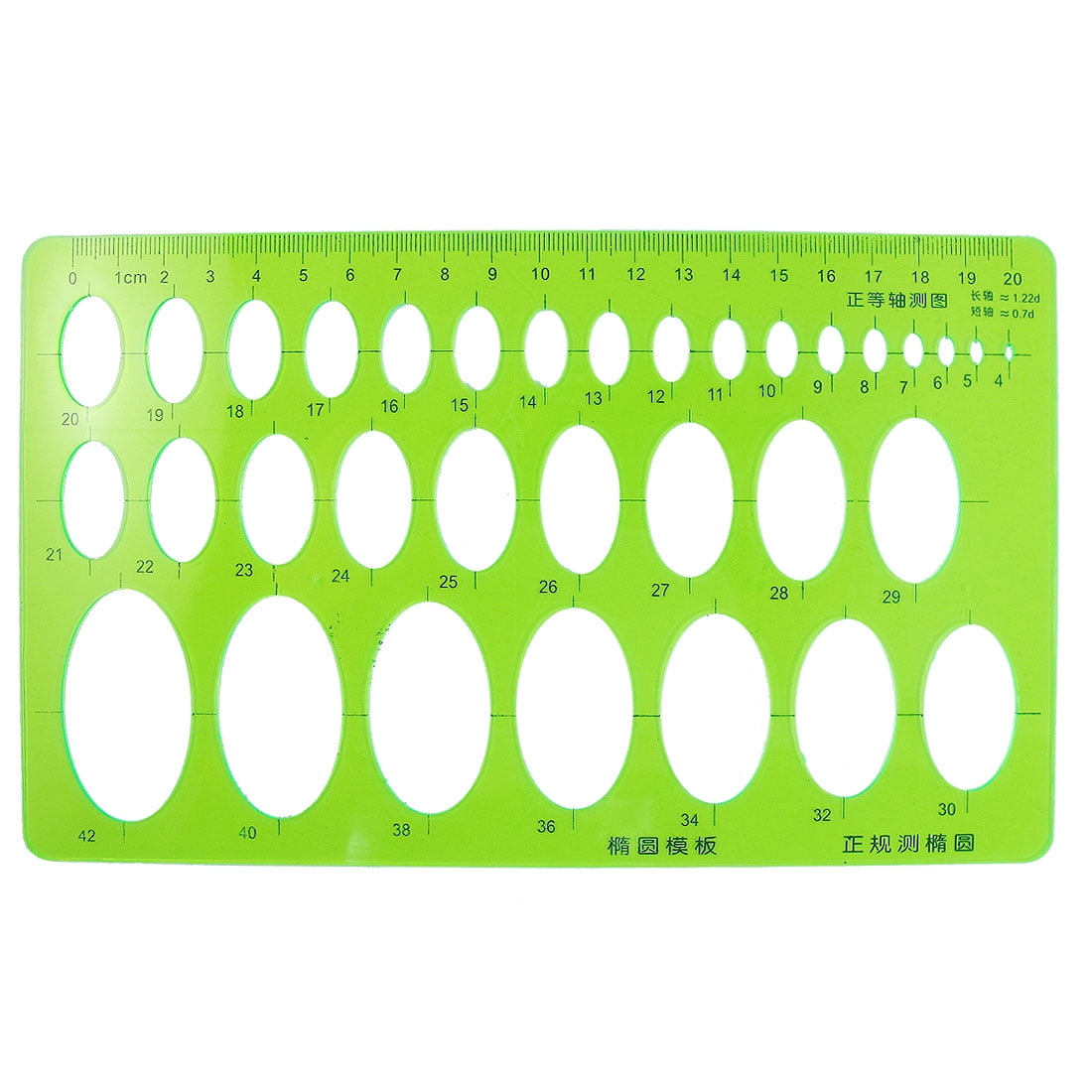 Educational Stationery Drawing Template Oval Ruler Guide Clear Green ...