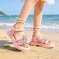 AJGRHE Girls Lightweight Summer Casual Sandals, Adjustable Closure ...