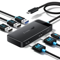 7-in-1 USB-C Docking Station with HDMI Ports Support Dual 4k Output ...