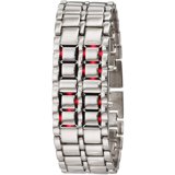 Men's and Women's Stainless Steel LED Digital Bracelet Watch - Walmart.com