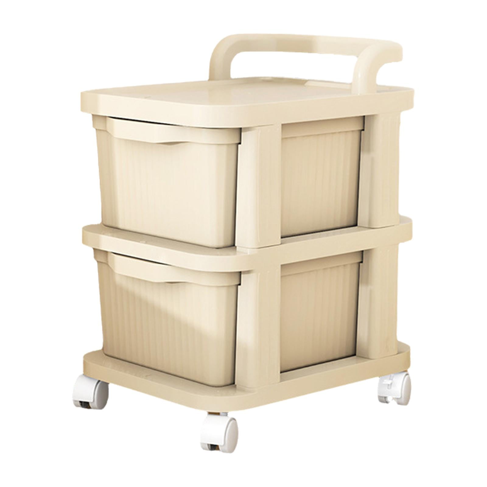Elodie Drawer Storage Cart with 360 degree Rotating Casters Rolling ...
