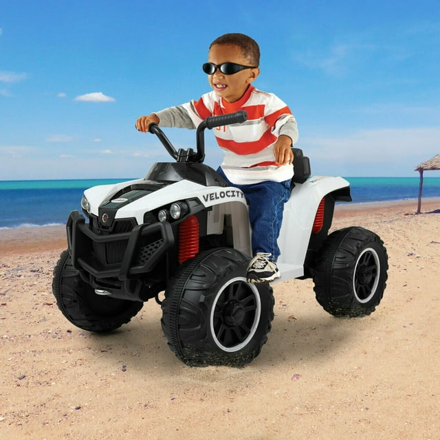 Veryke 6V Electric Kids Ride On ATV Car, 4-Wheel Battery Powered Motorcycle with Double Drive ...