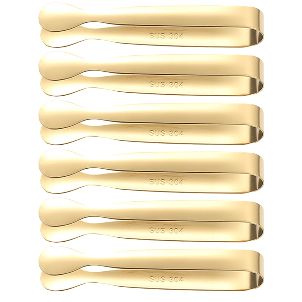 6pcs Ice Tongs Mini Sugar Tongs Stainless Steel Small Serving Tongs ...