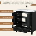 30" Bathroom Vanity with Single Sink Combo, Modern Undermount Bathroom ...