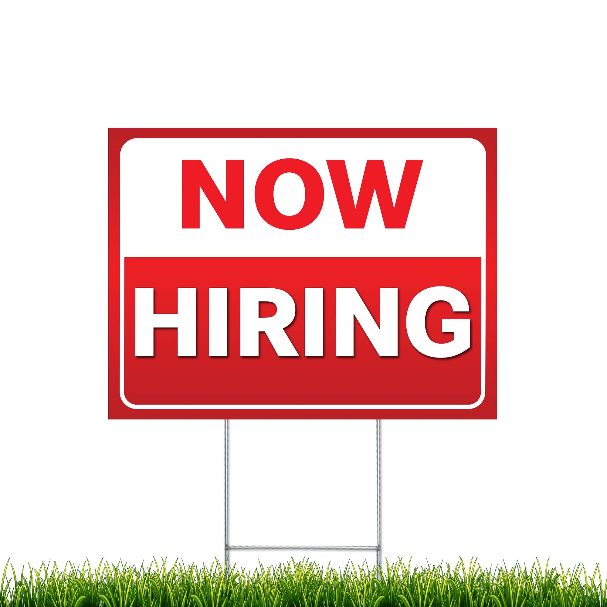 NEXT LEVEL SIGNS | Now Hiring Yard Signs 5-Pack | Double Sided 24 W x ...