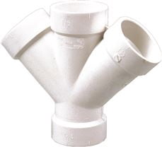 National Brand Alternative 92377 Dwv Pvc Double Wye 3 inch X 3 inch X 2 ...