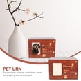 BESTYASH Brown Wood Pet Urn for Ash Storage with Photo Frame Durable ...