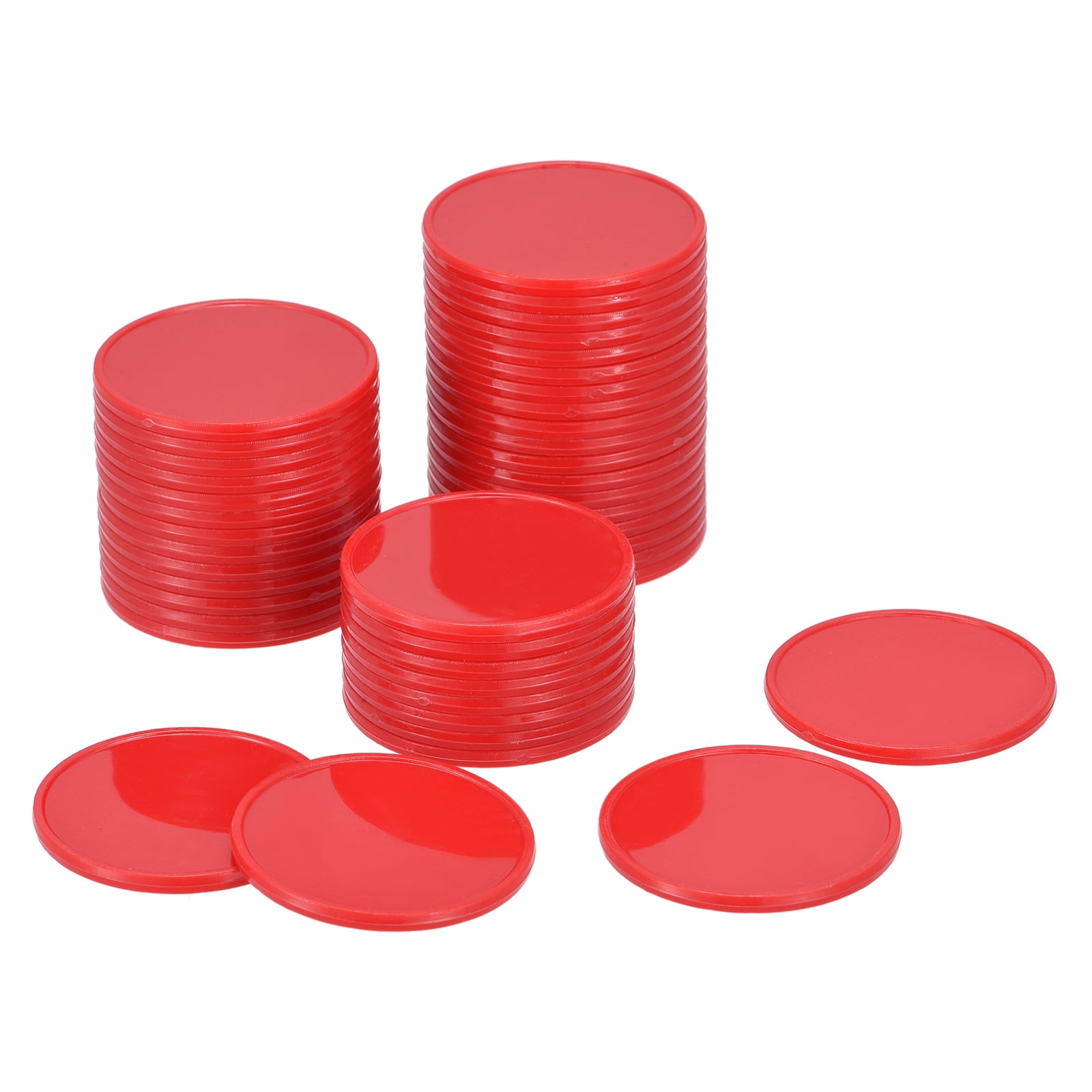 Uxcell Small Plastic Learning Counters 31mm/1.2 Inch Red, Pack of 100 ...