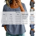 thefmos Women Summer Fall Square Neck 3/4 Sleeve Button Down Striped ...
