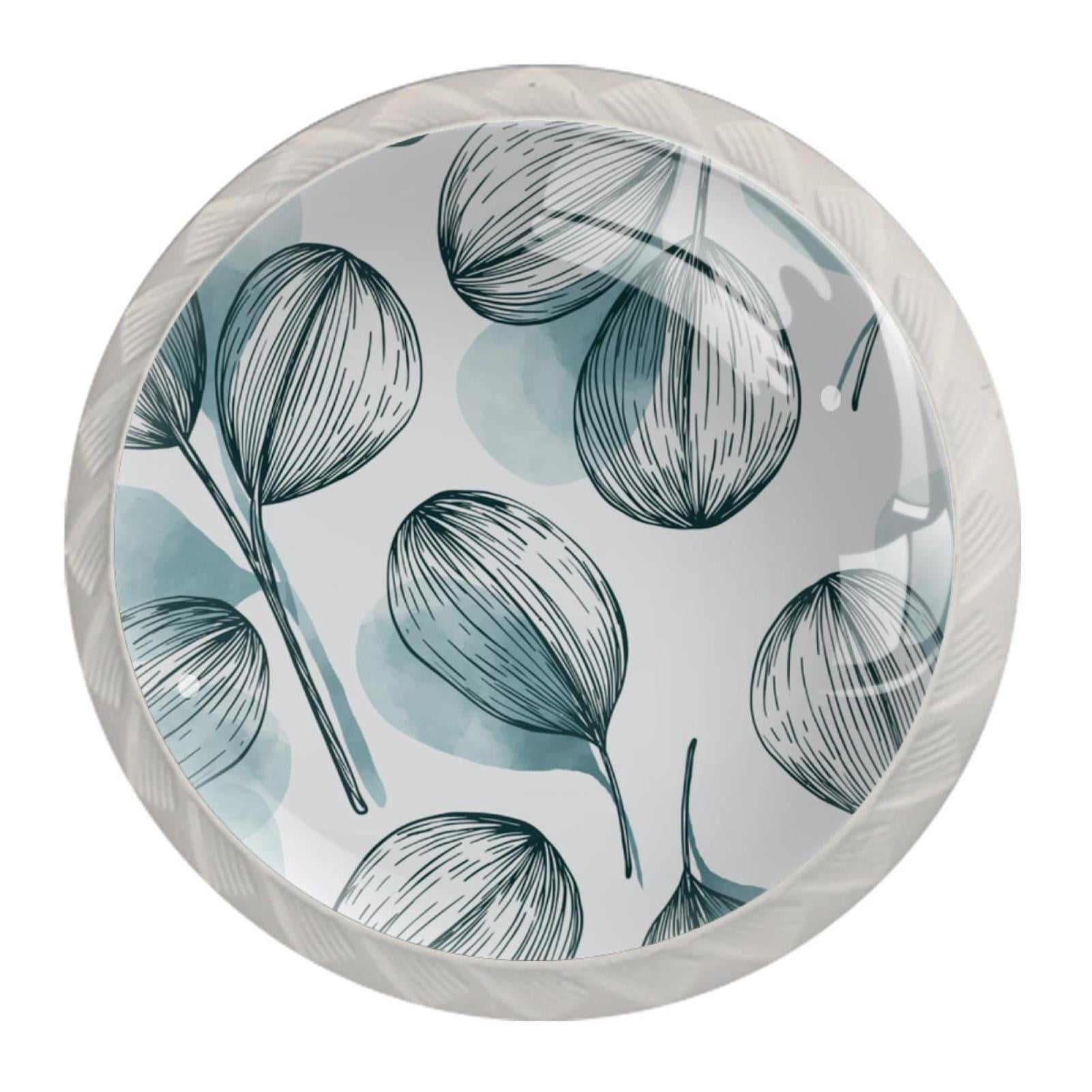 4 Pcs Nature Leaves Knobs for Kitchen Cabinet Cupboard Dresser Bookcase ...