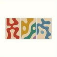[2D Flat] 3pcs Set Abstract Art Canvas Painting Wall Posters, Mid ...