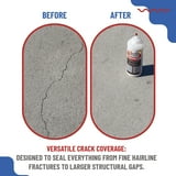 Magic Crack Filler, Gray, Concrete Crack Filler Powder, 2 lb Bottle for ...