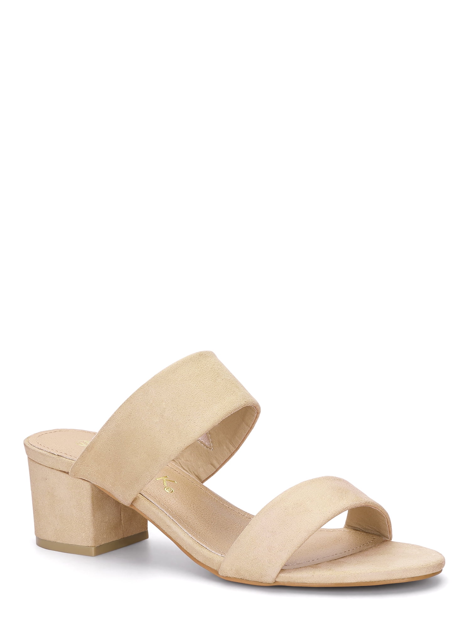 Unique Bargains - Unique Bargains Women's Block Heel Dual Straps Slide ...