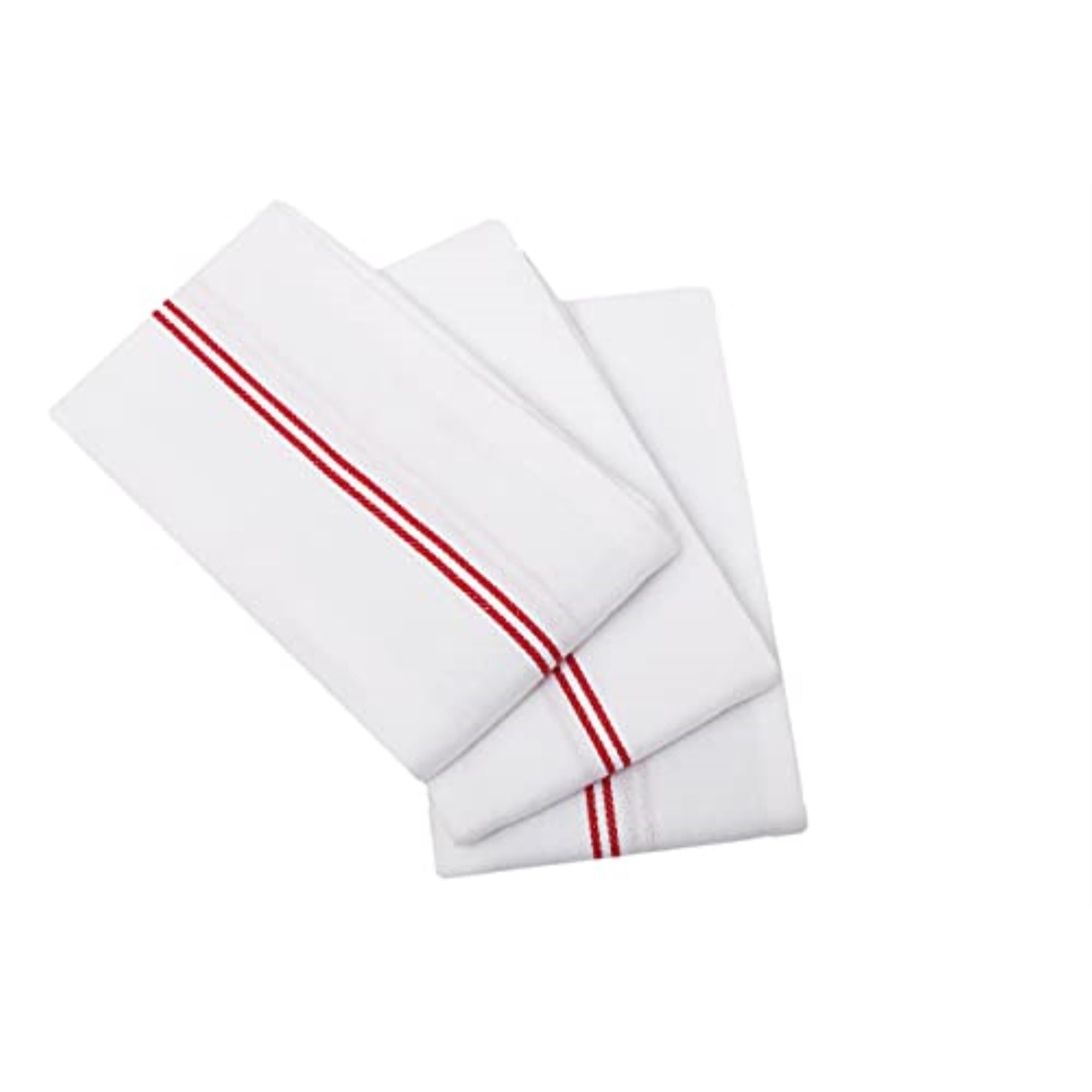 Keeble Outlets - Kitchen Towels, Set of 3, Red Stripes, Highly ...